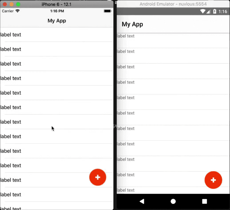 Custom Fab With Css In Nativescript Nativescripting